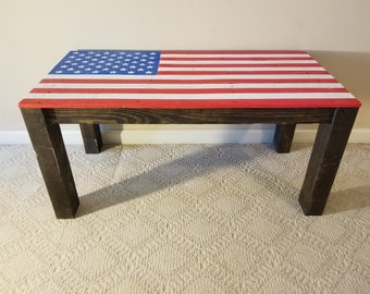 American flag coffee table