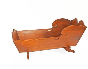 Wooden baby cradle | Etsy