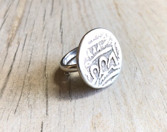 Antique Coin Ring 18K Solid Gold Ring Yellow Gold Coin Ring