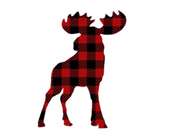 Plaid moose | Etsy