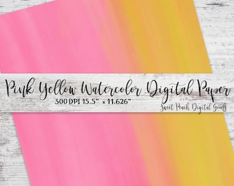 Yellow watercolor | Etsy