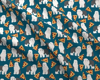 Sheepdog Fabric Old English Sheepdog Florals Cute Floral