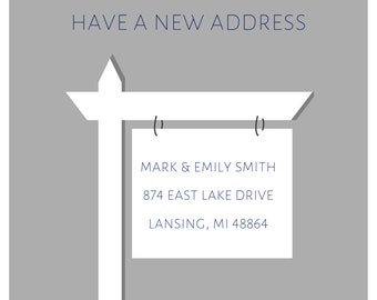 Just moved address stamp new house address stamp Modern zip