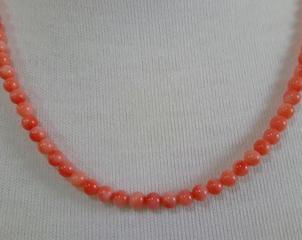 Pink coral necklace | Etsy