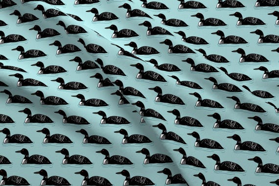 Loon Fabric Loon By Kelly Korver Loon Water Fowl Lake Bird