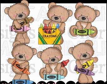 Teddy bear clip art | Etsy