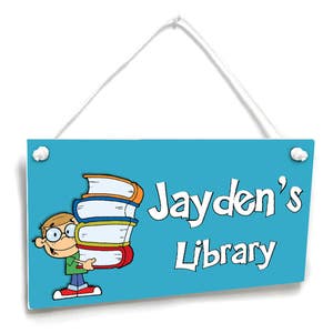 Library door sign | Etsy