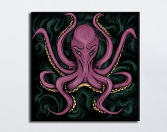 Giant Octopus Sea Art Print Vintage Dictionary Wall Decor