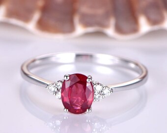 Ruby engagement ring | Etsy