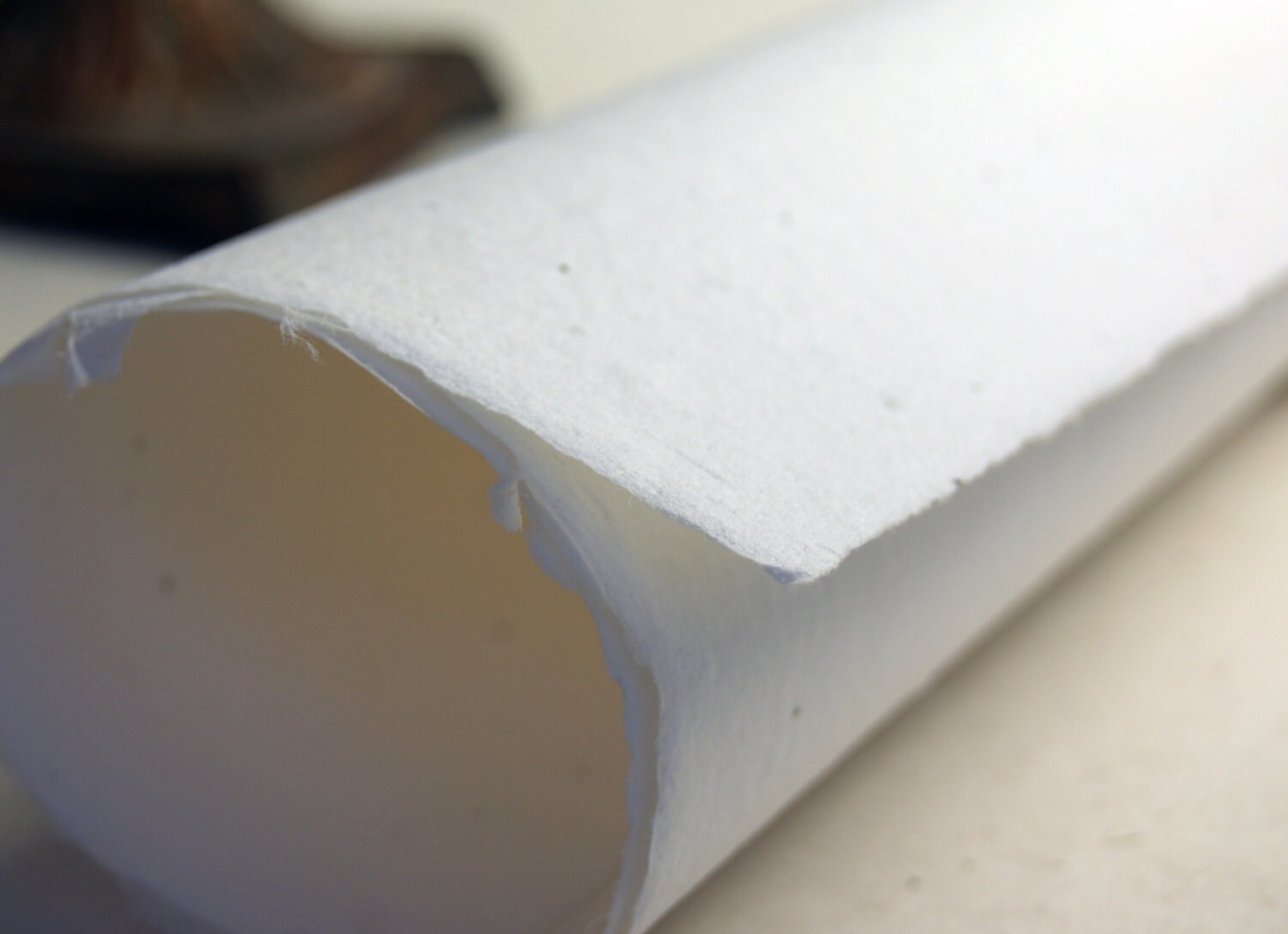 White Cotton Handmade Paper with embedded Wildflower Seeds 3