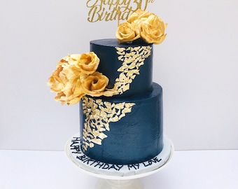 Glitter cake topper | Etsy