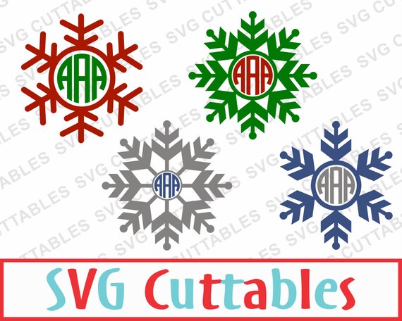 Snowflake svg snowflake monogram svg dxf eps circle