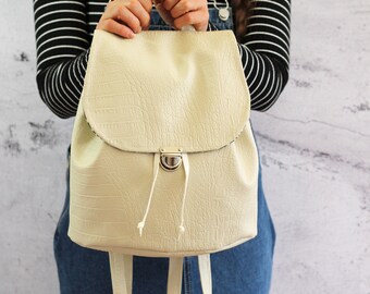 White backpack | Etsy