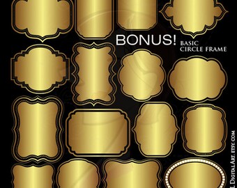 Page Border Gold Certificate Frame Clipart create your own
