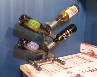 Industrial wine rack | Etsy