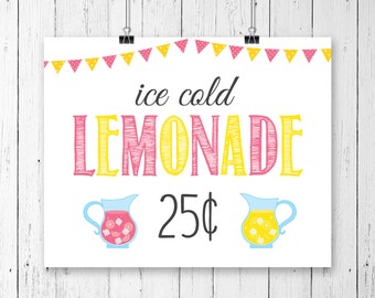 Lemonade sale sign | Etsy