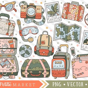 Travel clip art | Etsy