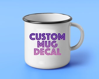 Coffee mug decal | Etsy