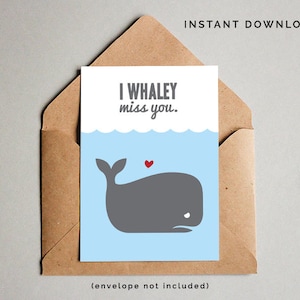 Miss you card | Etsy