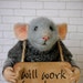 Homeless Mouse Collectible doll Felted Mouse Soft