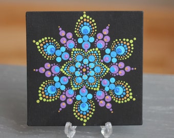 Dot mandala canvas | Etsy