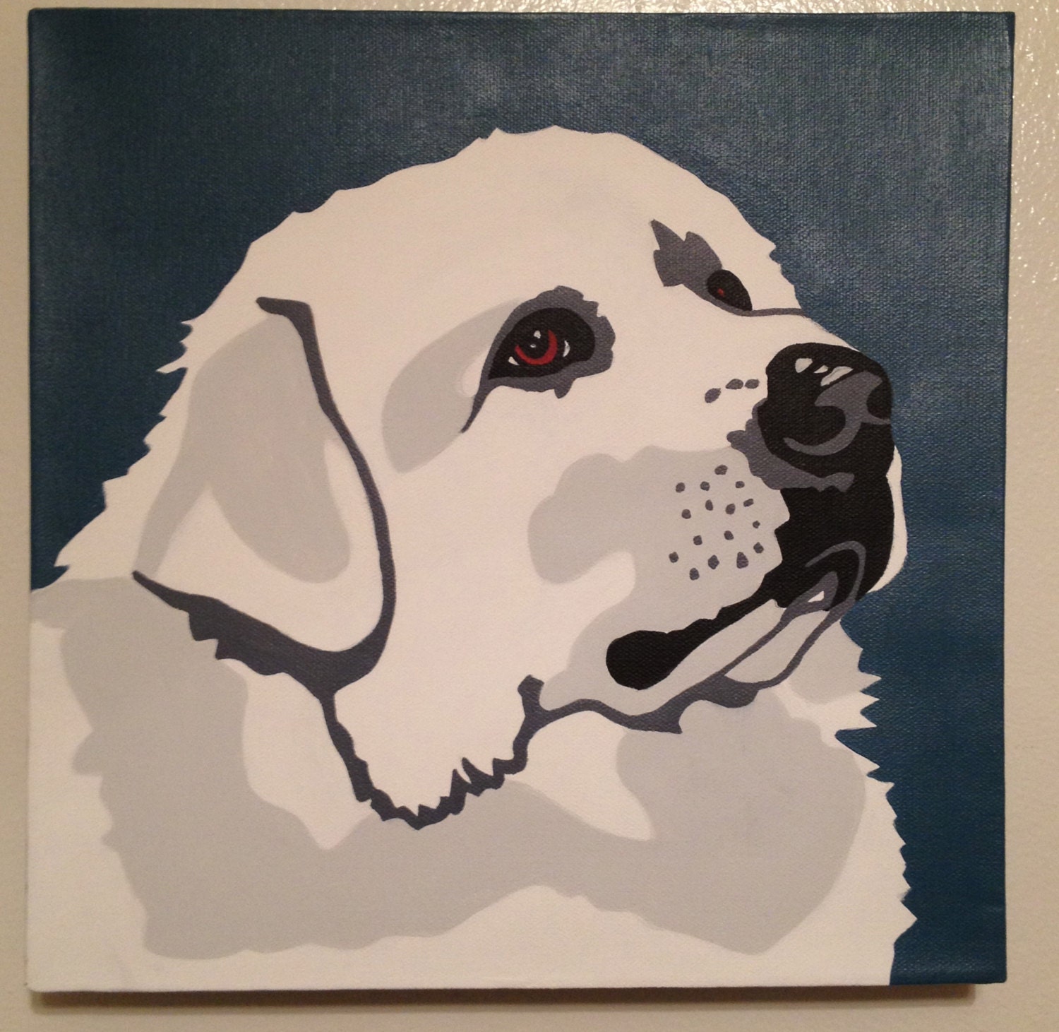 Great Pyrenees original painting done in acrylic