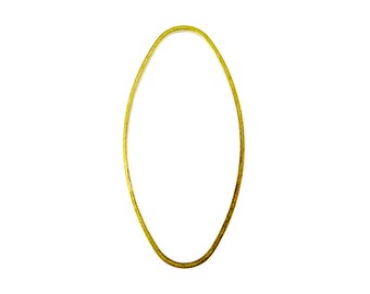 Rhodium Plated Pointed Oval Shape Wire Charms 16x K214-B