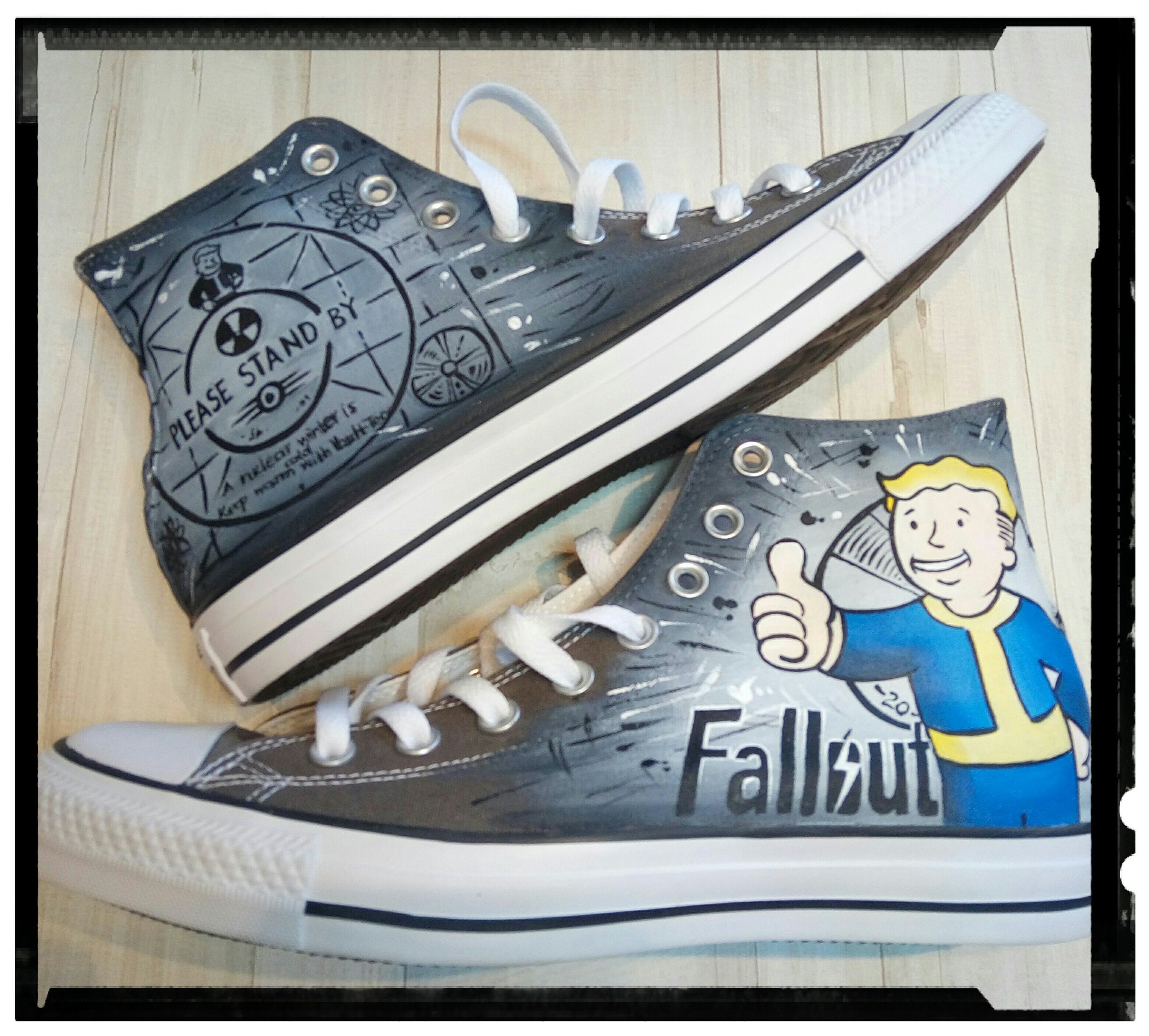 Fallout shoes hand painted shoes Fallout 4 Fallout Vault