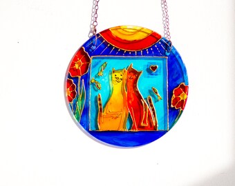 Cat suncatcher | Etsy