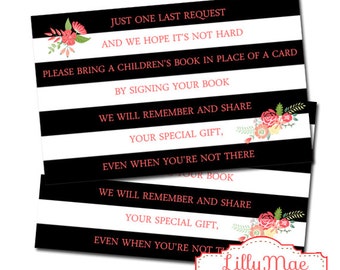 Chalkboard Bring a Book card Insert Library card Sugar and