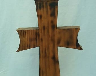 Wood burned cross | Etsy