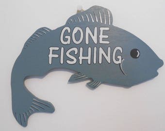 Gone fishing sign | Etsy