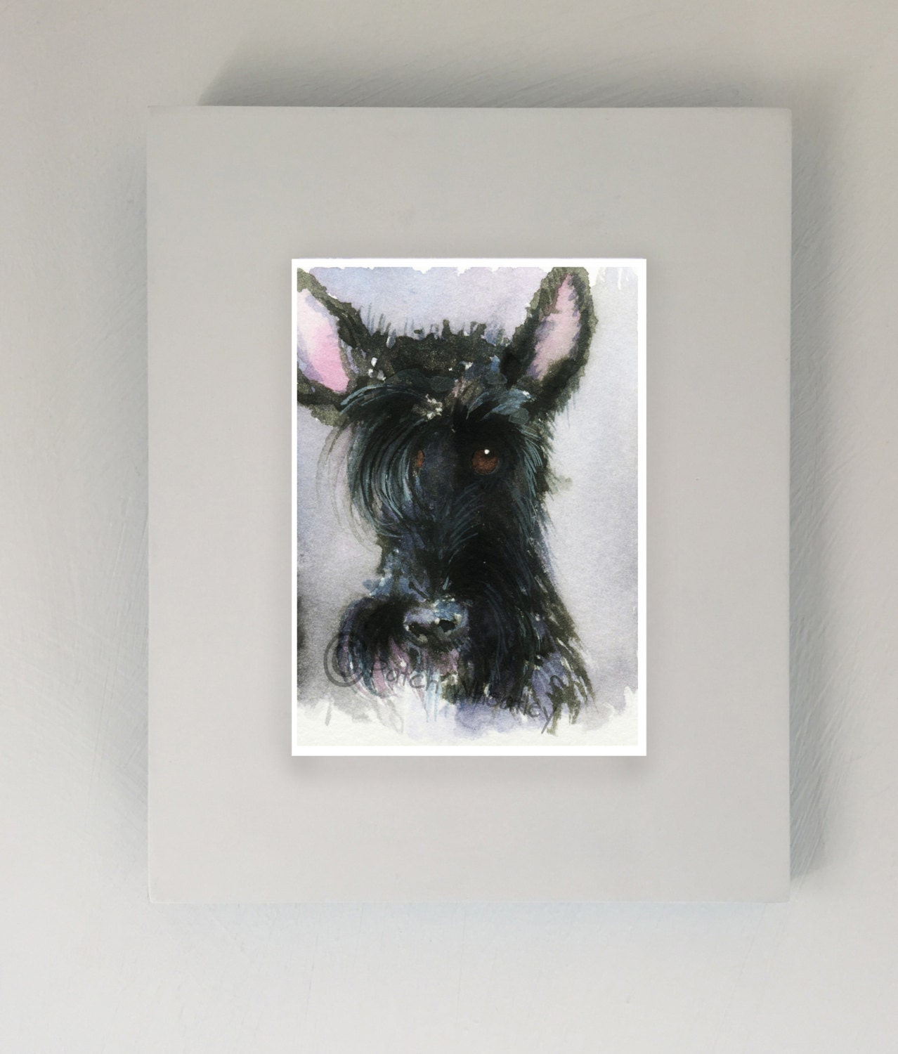 Scottie Dog Art Print Scottish Terrier Unframed Print 114