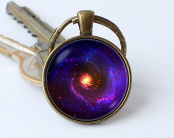 Keychain Nebula Helix Space key ring Nebula jewelry Nebula