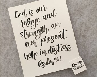 Psalm 46 1 | Etsy