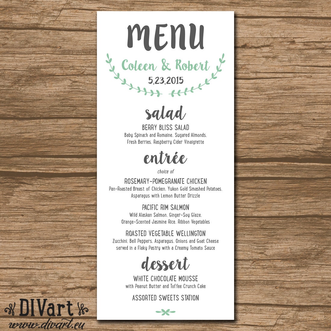 Rustic Wedding Food Menu Ideas