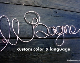 Cursive wire words | Etsy