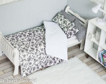 Dollhouse bed 1/4 minifee miniature bed BJD MSD minifee