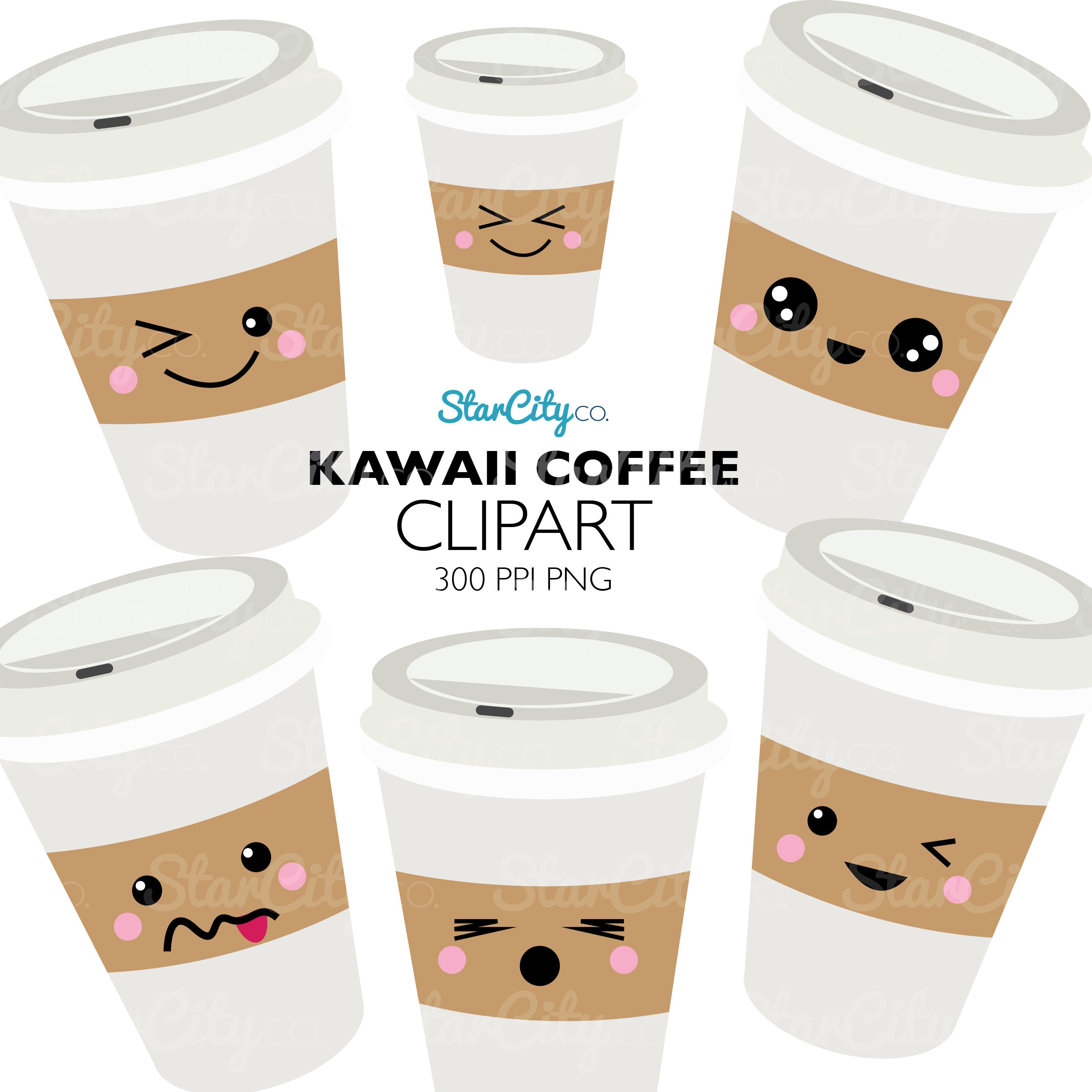 Coffee Clipart Kawaii Clip art Kawaii Coffee clipart Coffee