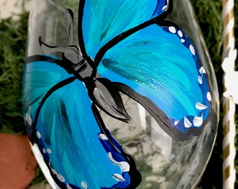 Blue glass butterfly | Etsy