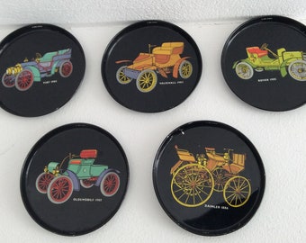 Vintage car coasters | Etsy