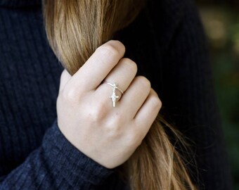 Dangle charm ring | Etsy