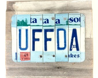 License plate key chain words names guitar etc... Made to