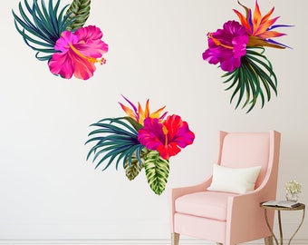 Flower wall decals | Etsy