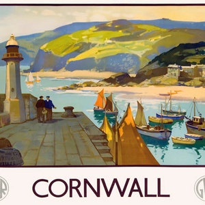 Cornwall poster | Etsy