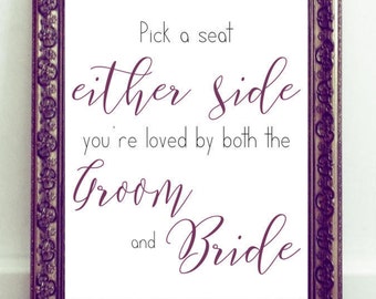 No seating plan sign | Etsy