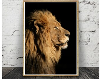 Lion print | Etsy