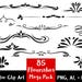 Flourish Clipart 85 Flourishes Mega Pack Digital Dividers