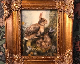 Winged rabbit | Etsy