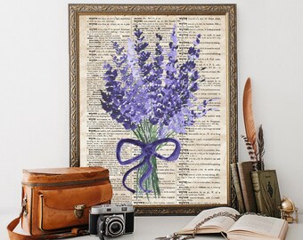 Lavender Print From Original Water Lavender Watercolor Art